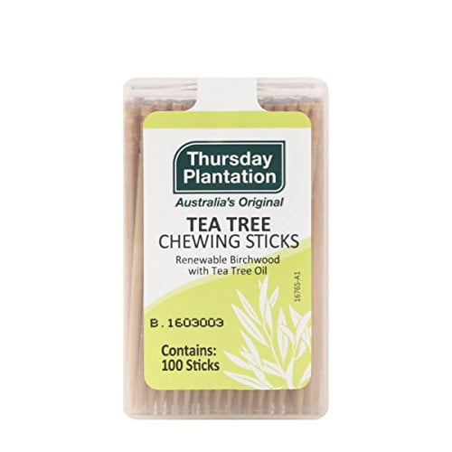 Thursday Plantation Tea Tree Gum Fresh, Dental Cleaning Chewing Sticks ...