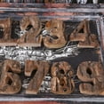 Farfi Letter Distress Spelling Toy Wooden Alphabet Plaques Door Hanging ...
