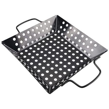 Sepeda 9inch Square BBQ Grill Tray Carbon Steel Non-Stick Hollowed ...