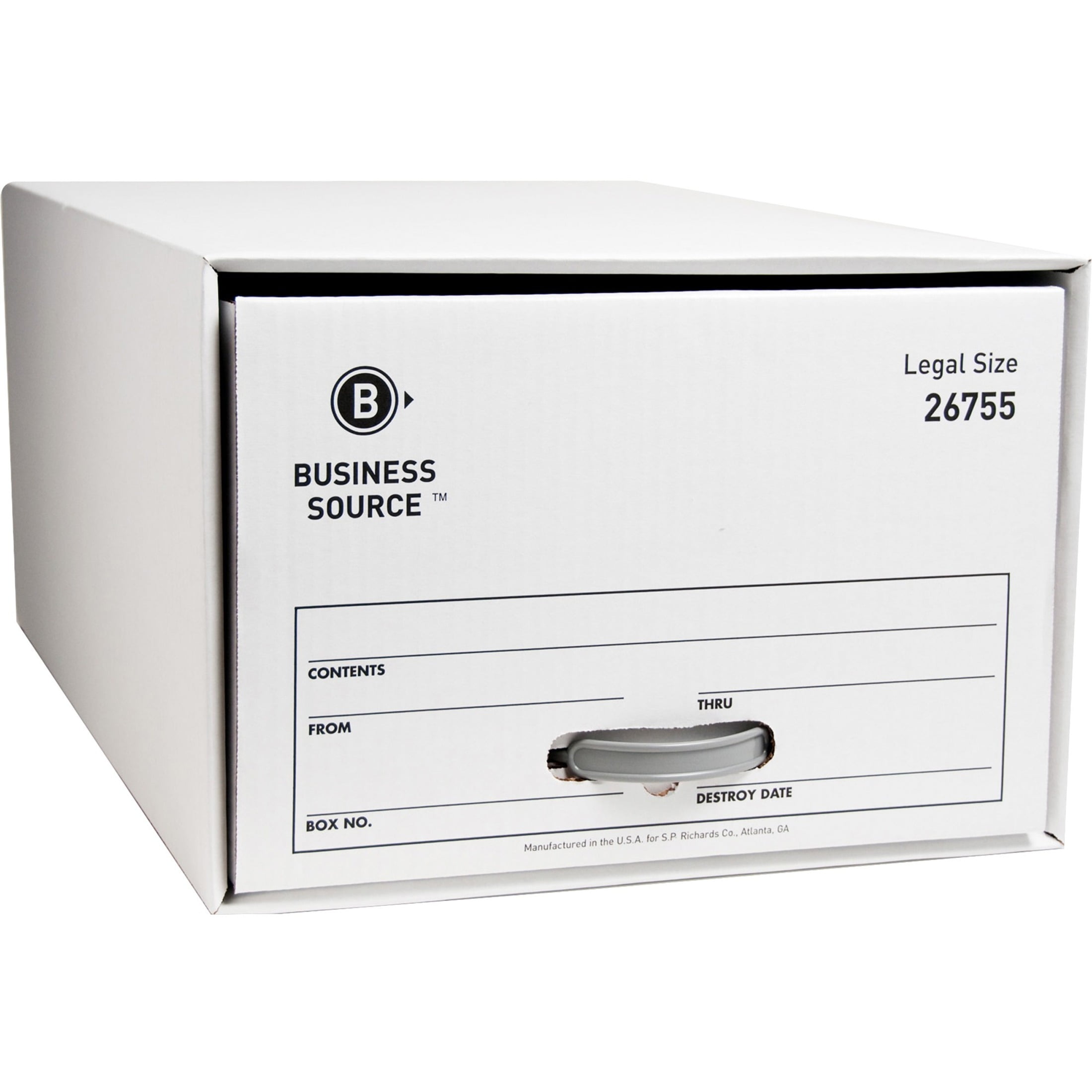 Business Source, BSN26755, Drawer Storage Boxes, 6 / Carton, White ...