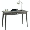 Caffoz Home Office Modern Writing Desk with Drawer and USB Hub Smoked ...