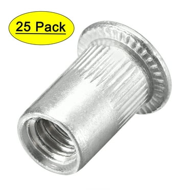 VIGRUE 205PCS 304 Stainless Steel Rivet Nut Assort Set Flat Head Threaded Rivetnut Insert ...