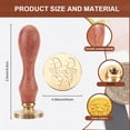 1 pc Wax Seal Stamp Set Sealing Wax Stamp Solid Brass Heads with Wood ...