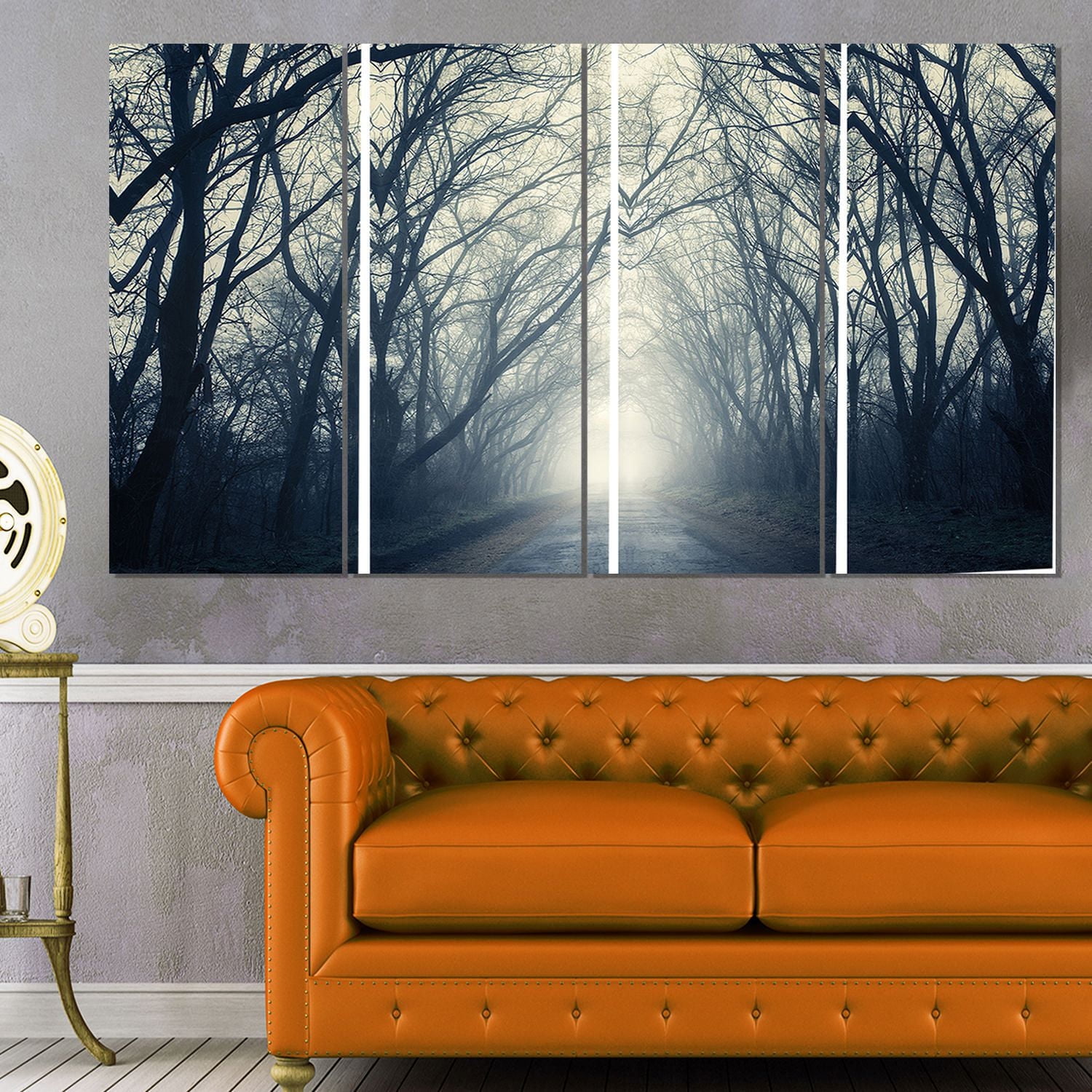 Click here for Designart Design Art Dark Autumn Forest In Fog Mod... prices