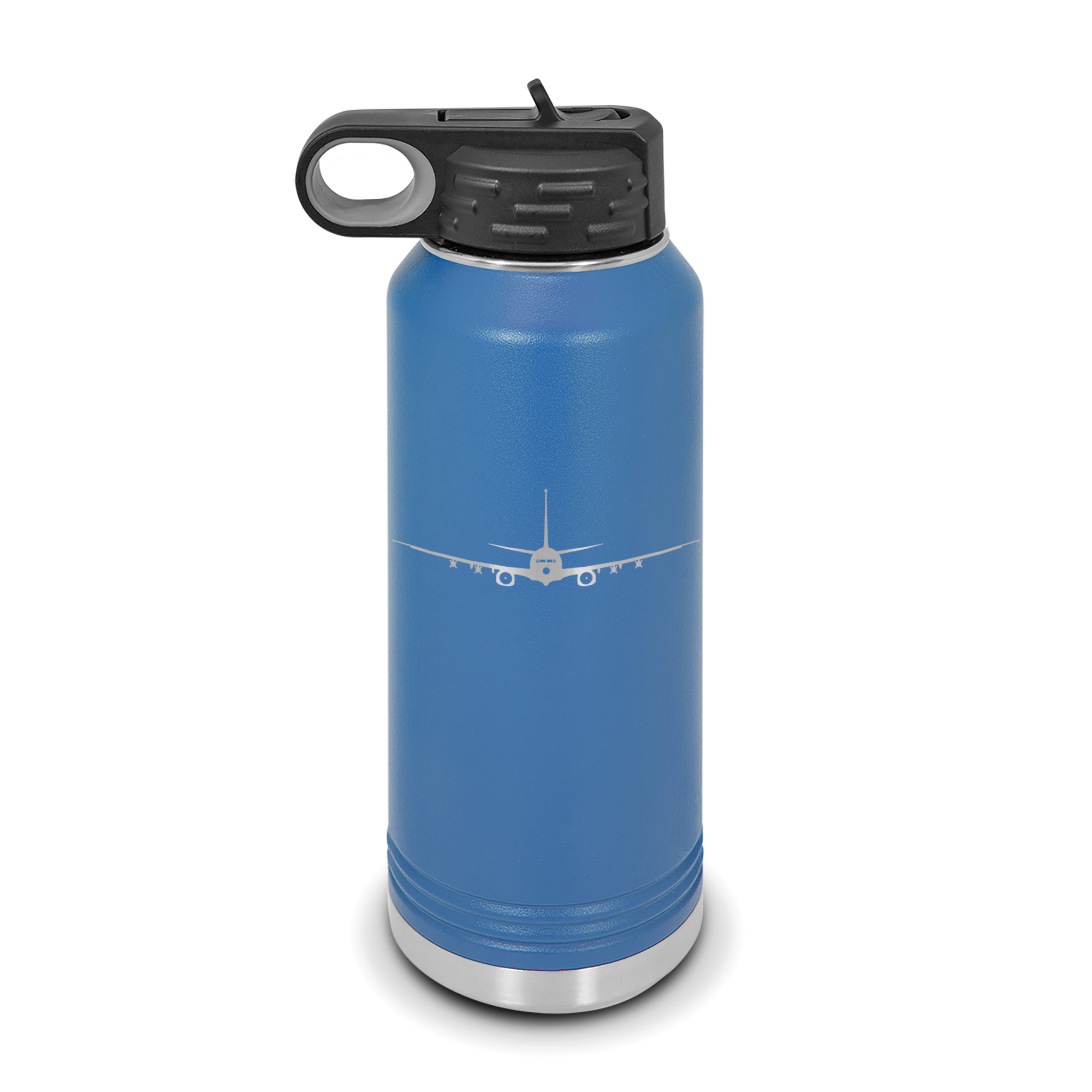 P-8A Poseidon Water Bottle 32 oz - Laser Engraved w/ Flip Top Removable ...