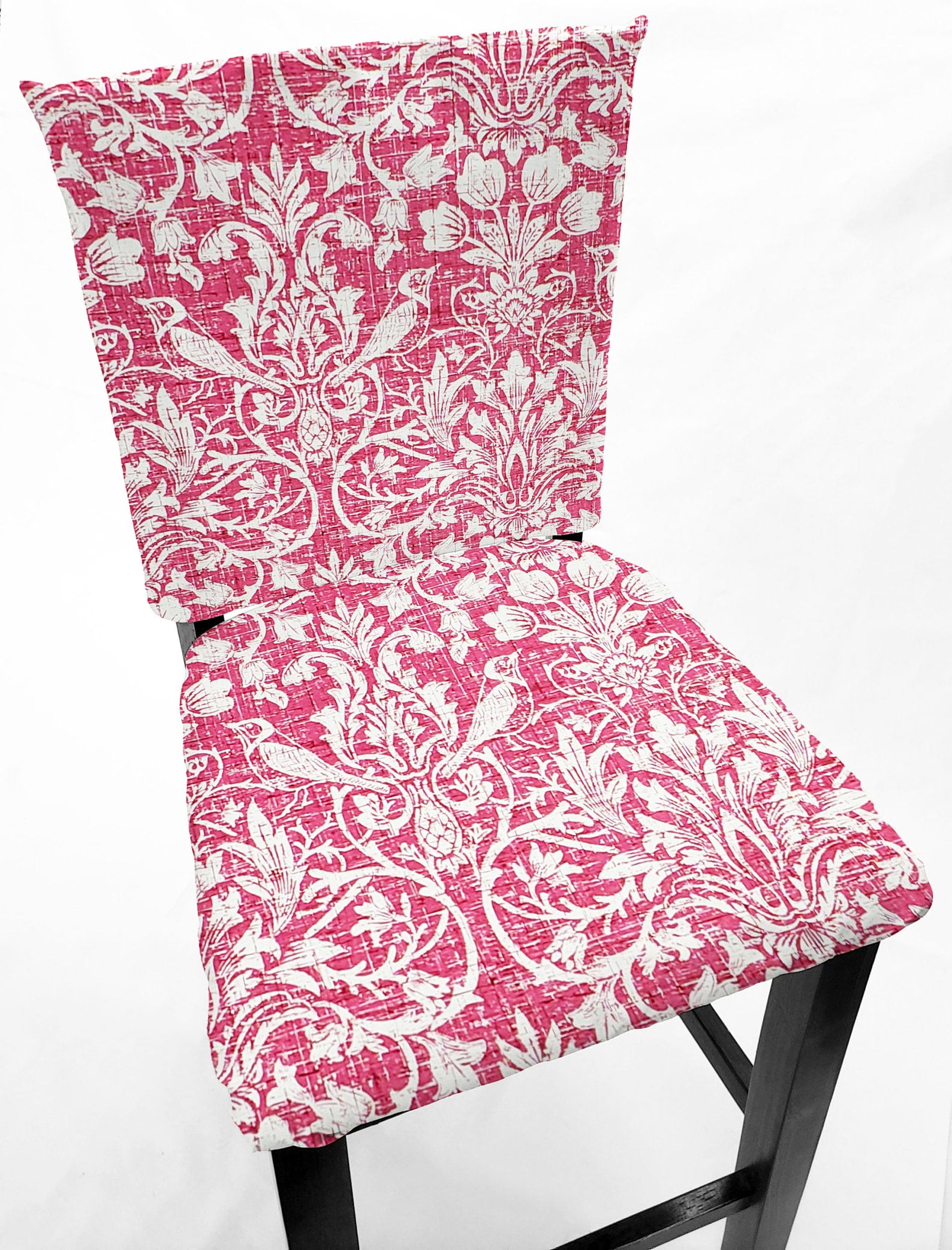 Pink Floral Damask Dining Room Chair Back Covers or Seat Covers by ...