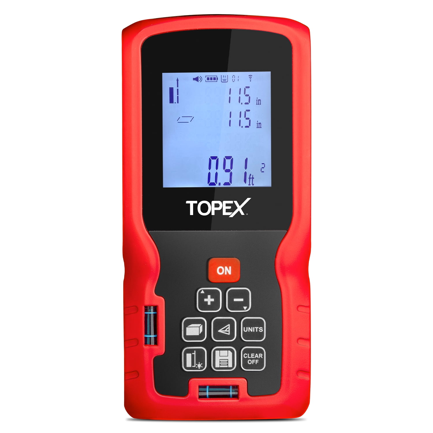 Topex Hardware Topex Laser Distance Meter Laser Measurement Tool Laser Measure Digital Laser Measurer Measure Distance Area And Volume Battery Include