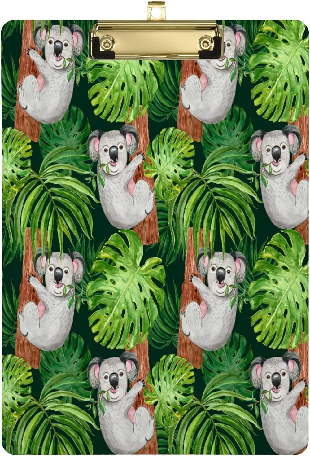 FMSHPON Koala Bear Palm Leaves Clipboard Hardboard Wood Nursing Clip ...