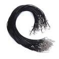 100Pcs Waxed Leather Necklace Cord with Lobster Clasp, 1.5mm Adjustable ...