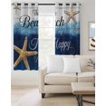 Coastal Starfish Blackout Curtains for Bedroom Living Room Darkening ...