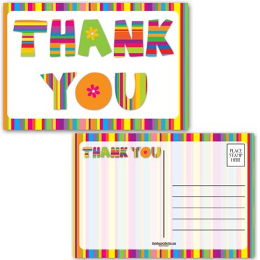 Set of 40 Rustic Thank You Postcards - 4 x 6 Wedding Thank You Cards ...