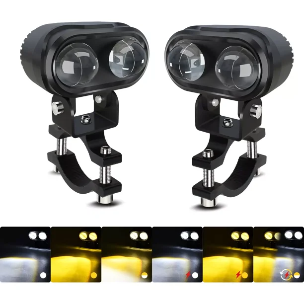 Faros De Lupa Focos Led Doble Color 120w Luz Para Auto Moto | Bodega Aurrera en línea
