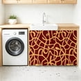 Abstract Line Cabinet Curtains for Kitchen 10"W x 11"L, Retro Pattern ...