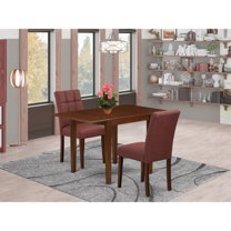 East West Furniture 3 Piece Dinner Table Set - Walmart.com