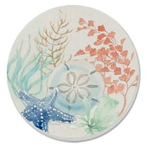 Thirstystone "Seaside Sea Life" 4Pack Round Absorbent Stone Coasters ...