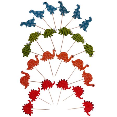 Pieces of 24 Dinosaur Tortoise Cake Topper Baby Shower Birthday Cupcake ...