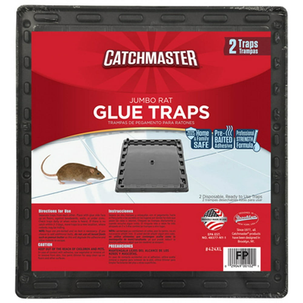 2PK-Catchmaster 2 Pack Extra Large Rat Trap Non-Toxic Ready To Use Home ...