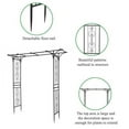 GoDecor Metal Outdoor Backyard Patio Garden Arch Arbor, Iron Trellis ...