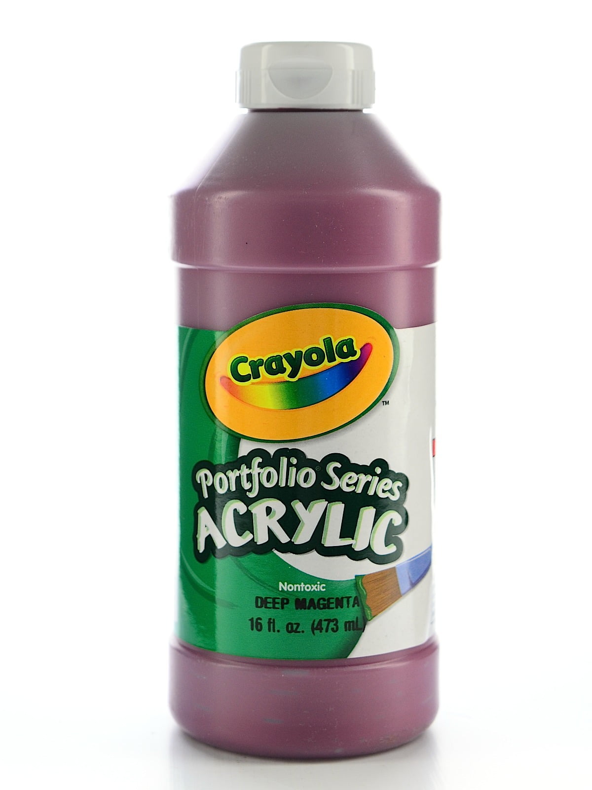 Crayola Portfolio Series Acrylic Paint Deep Magenta, 16 Oz (Pack Of 2 ...