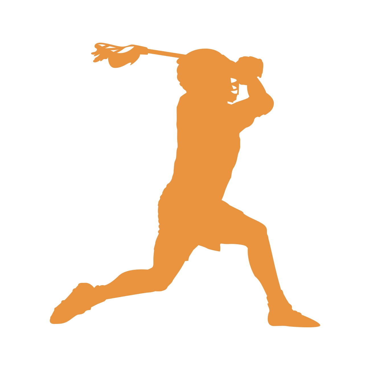 Lacrosse Player Sticker Decal Die Cut - Self Adhesive Vinyl ...