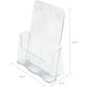 deflecto DocuHolder for Countertop or Wall Mount Use, 9 1/4w x 3 3/4d x 10 3/4, Clear - Walmart.com