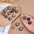 20Pcs 1-Hole Zinc Alloy Shank Buttons Flower Gunmetal 25x12mm Hole: 5mm ...
