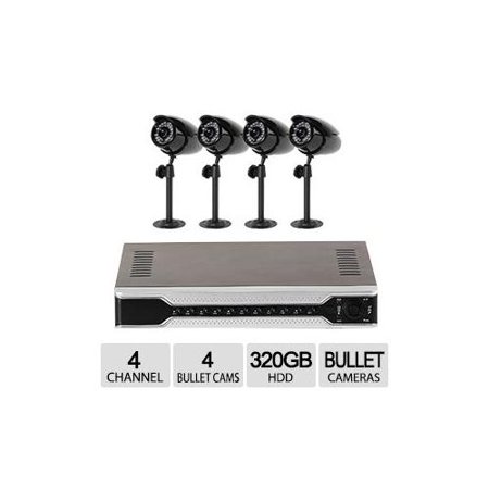 First Alert Security 4800 Wired 4-Camera Security System - Walmart.com