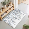 Area Rug 2x3ft Blue Grey Floral Washable Area Rugs for Living Room ...