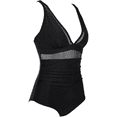 Beranmey Womens Floral Mesh One Piece Swimsuit With Tummy Control