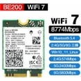 WiFi 7 BE200 NGW Wireless Card, Tri-Band 6GHz/5GHz/2.4GHz M.2 NGFF ...