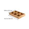 Divided Serving Platter Wood Snack Tray Kitchen Organizer, 6-Grid ...