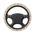 Balery Cartoon Poodle Dog print Steering Wheel Covers Elastic Skidproof ...