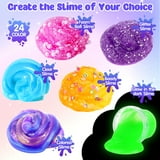 Huge Wave DIY Slime Kit, 24 Colors with Glow in the Dark Powder, Arts ...