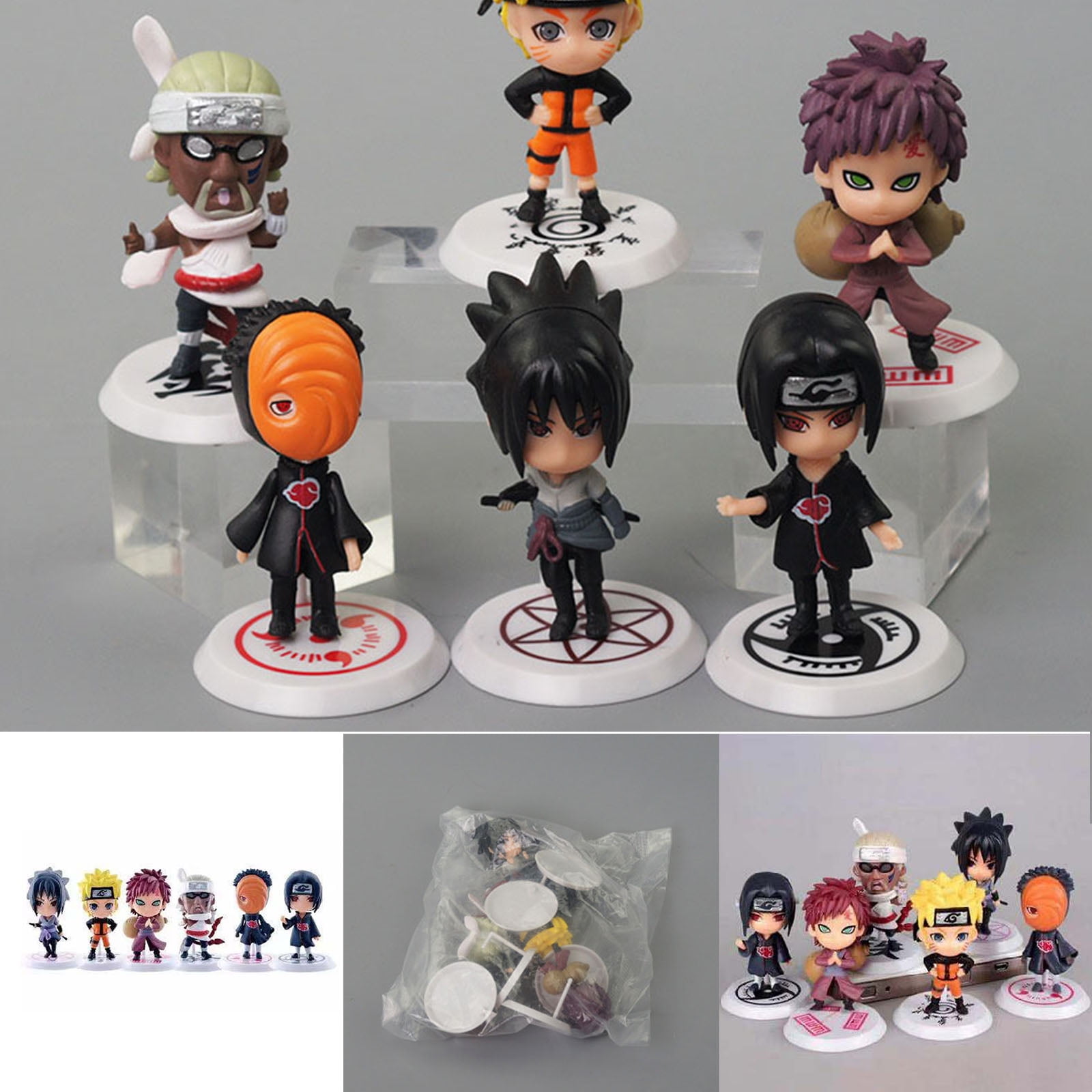 Buy 6pcs/Set Naruto Figure Naruto Kakashi Sasuke I Gaara Doll Anime ...