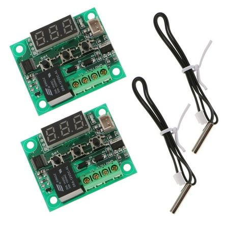 2x 50 ℃ Up To 110 ℃ DC 12V Digital Temperature Control Sensor Module ...