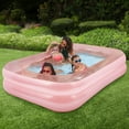 Funsicle Rose Pink Blissful Inflatable Family Swimming Pool, Rectangular, Age 6 & up - Walmart.com