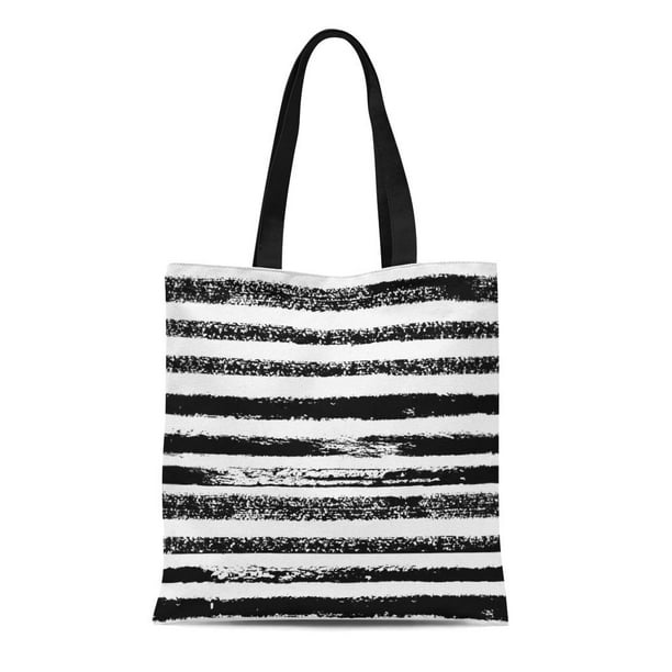 JSDART Canvas Bag Resuable Tote Grocery Shopping Bags Black Ink ...