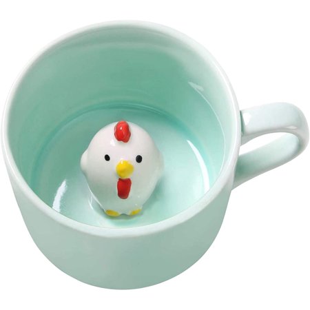 Lishi 3D Ceramic Cup Cute Cartoon Animals Inside Cool and Novel Coffee ...