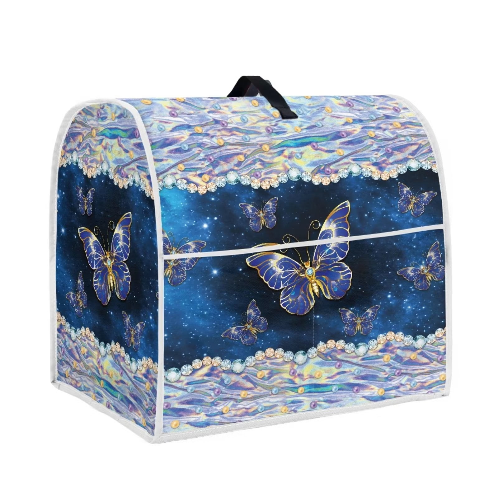 NETILGEN Starry Sky Butterfly Pattern Blender Covers 2 Front Pockets ...