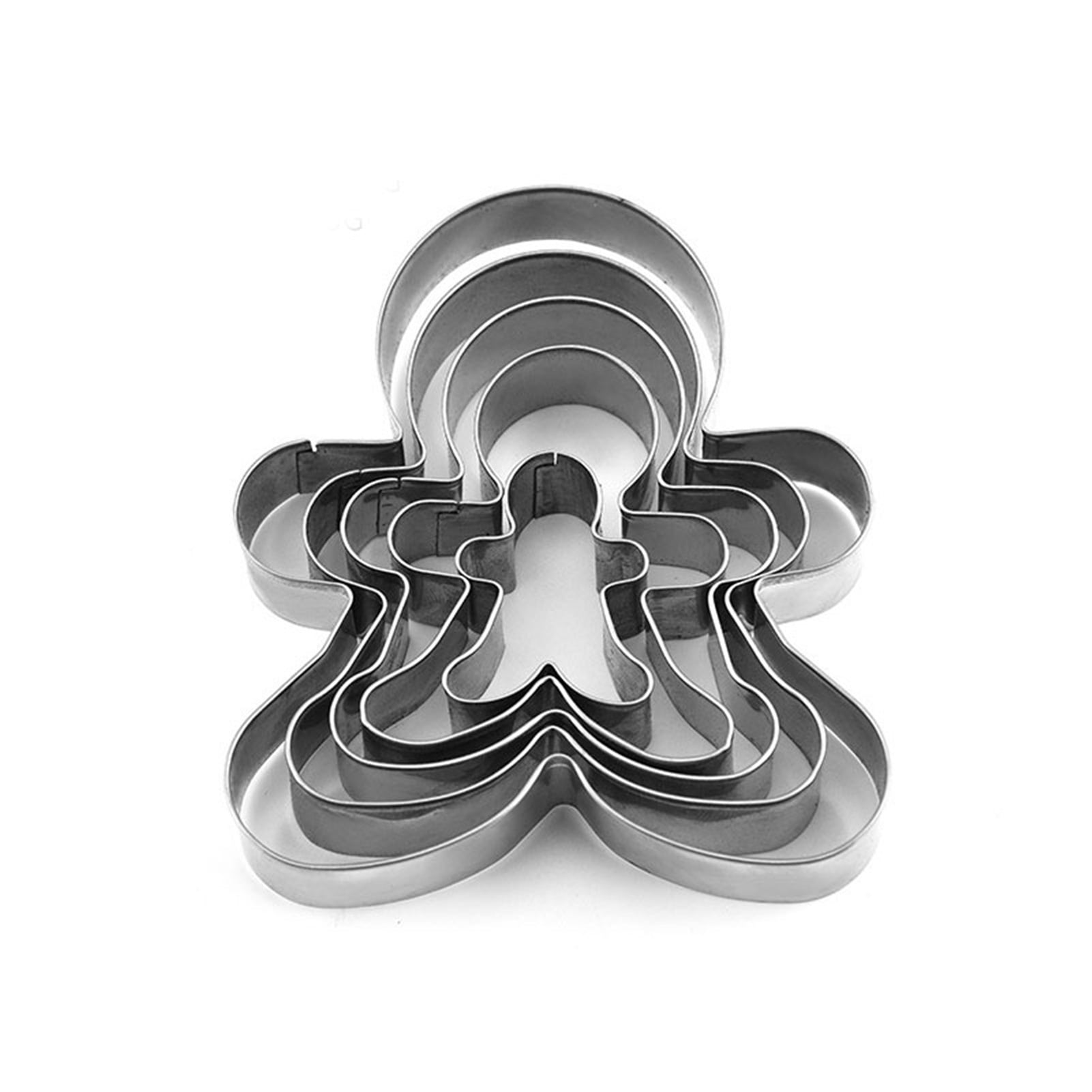 Christmas Cookie Cutter Tools Stainless Steel Gingerbread Men Shaped ...