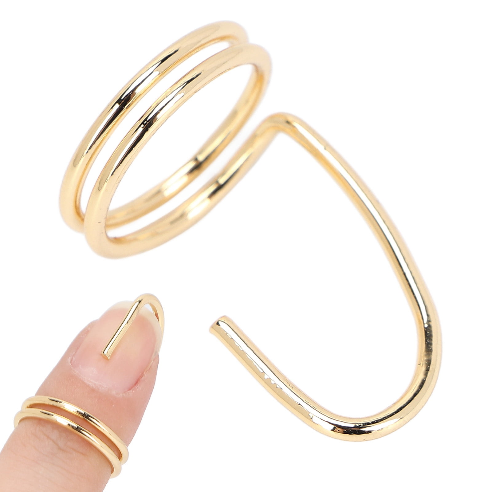 Women Finger Nail Ring, Decorative Fashion Fingernail Rings Jewelry ...