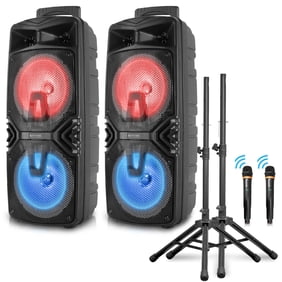 Pyle PSUFM1045A - 1000 Watt Disco Jam 2-Way Powered Speaker System with ...