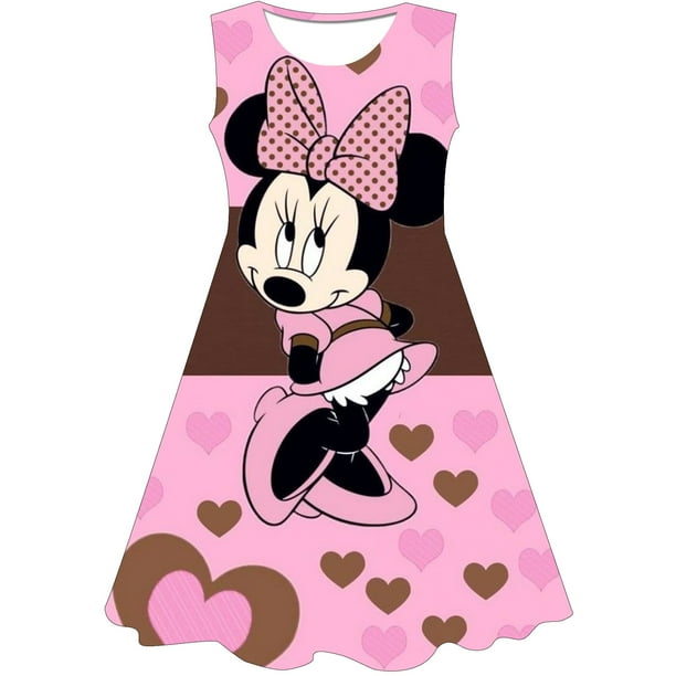 Disney Minnie Mickey Mouse impression 3D filles robe été Minnie Mickey ...