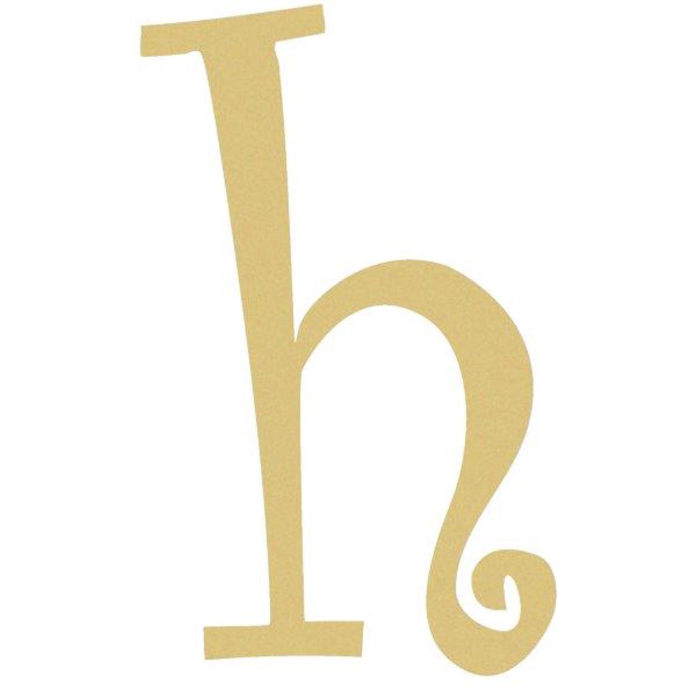 Wood Cursive Letter Lowercase Curlz H 18 Unfinished Paintable Letter wood-cursive-letter-lowercase-curlz-h-18-unfinished-paintable-letter
