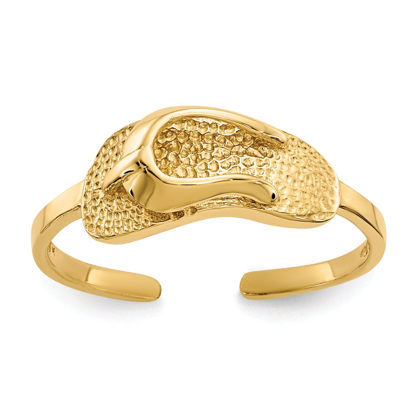 Primal Gold 14 Karat Yellow Gold Sandal Toe Ring - Walmart.com