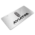 Lincoln Aviator 3D Logo on Front Grill pattern Brushed Aluminum License ...