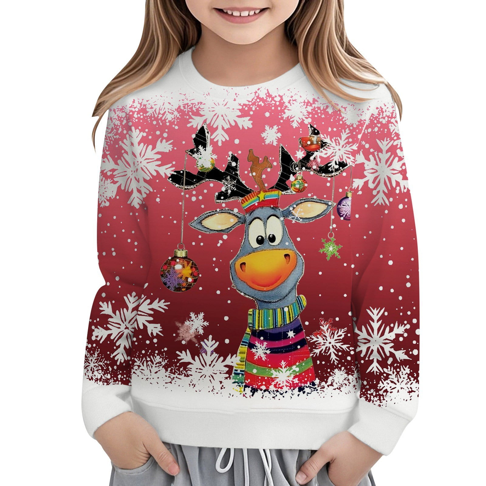 Click here for Tbwnwg Fall Pajamas festive Reindeer Holiday Girls... prices