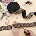 Ethnic Style Polyester Jacquard Flower Ribbon for Garment Accessories ...
