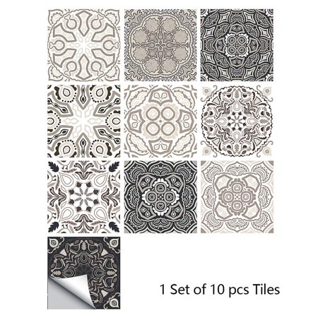 10/15/20cm Mandala Style Matt Finish Tile Sticker Peel And Stick ...