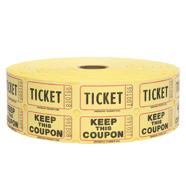 Indiana Ticket Company 56759 Raffle Tickets, (4 Rolls of 2000 Double ...